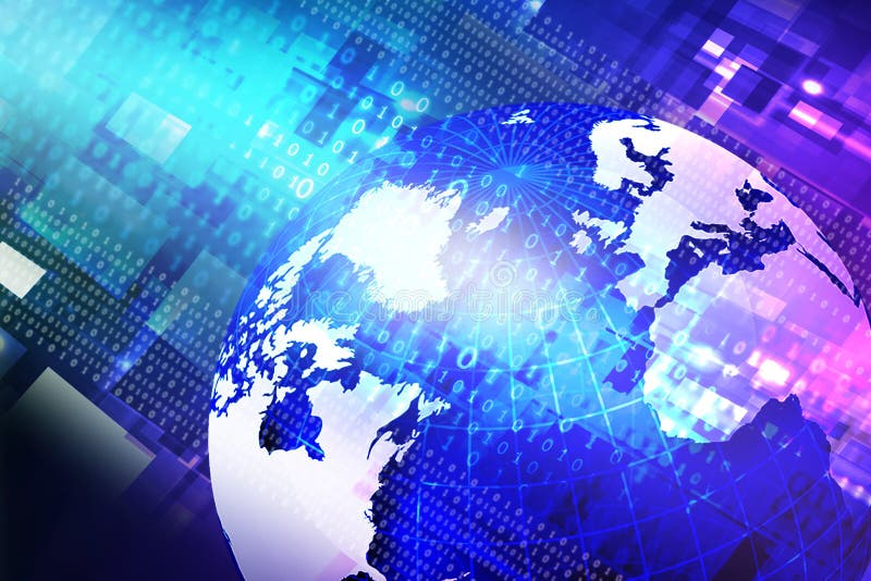 Digital world stock illustration. Illustration of futuristic - 47542798