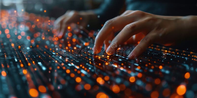 Digital World Interaction. Created by Generative Artificial ...