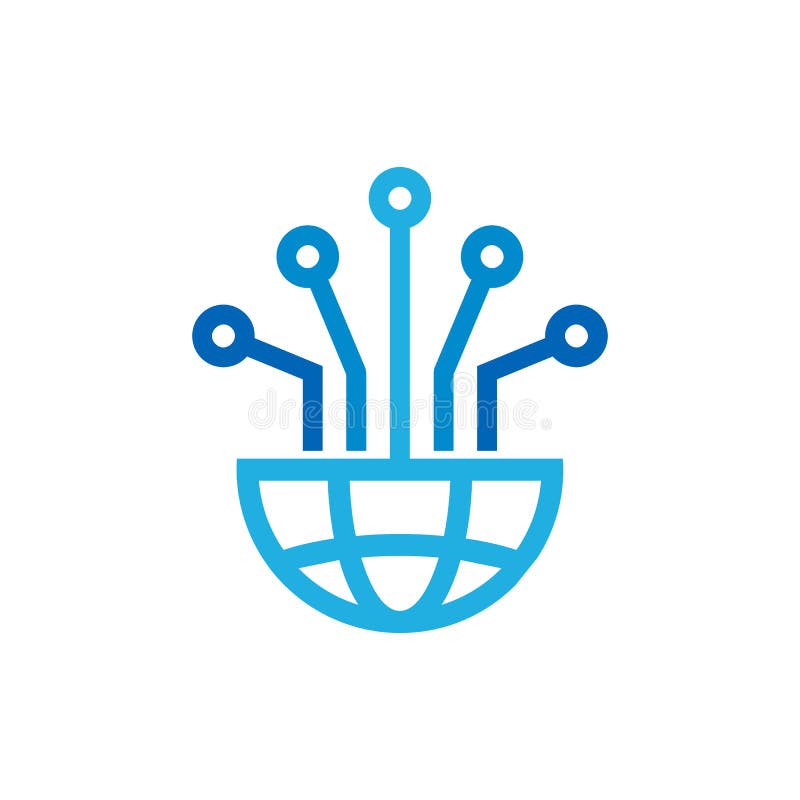 Digital World Logo Icon Design Stock Vector - Illustration of icon ...
