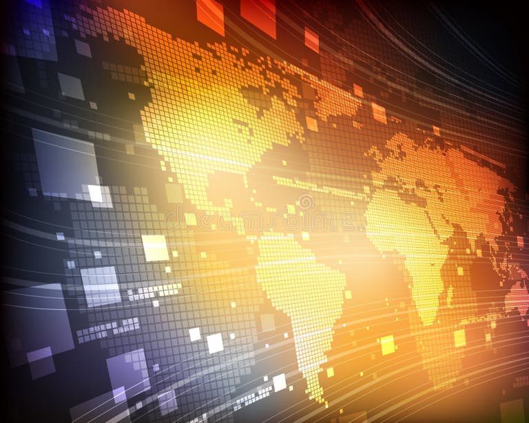 Graphic Digital World Map Stock Illustrations – 72,489 Graphic Digital ...