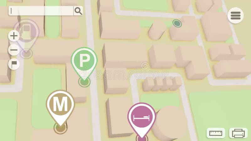 Digital World Map Animation 3d Motion Graphics with Navigation Stock ...