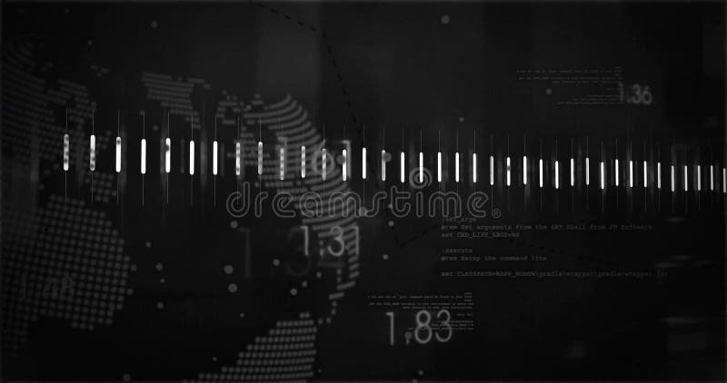 Digital World Map with Binary Code and Data Processing Animation Stock Video - Video of ...