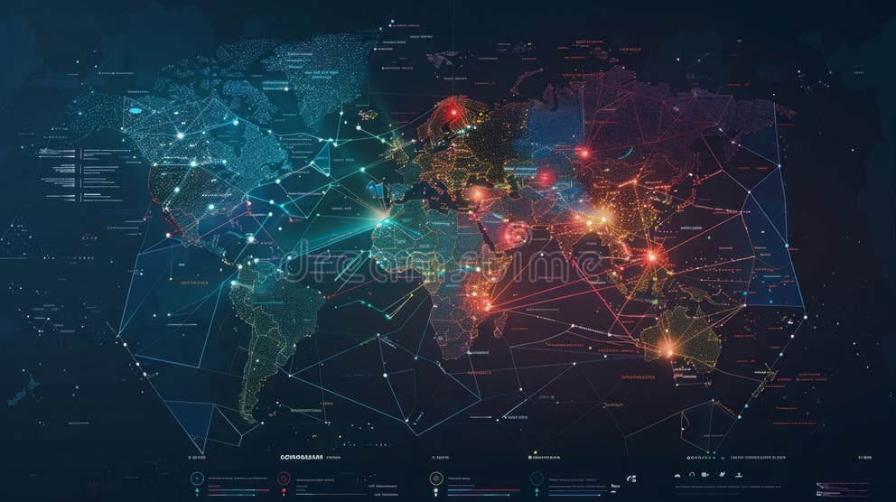 1,435 World Map Connected Data Stock Photos - Free & Royalty-Free Stock ...