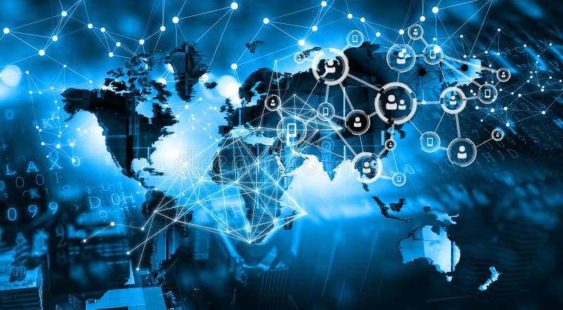 Global Connection Technologies . Mixed Media Stock Photo - Image of ...