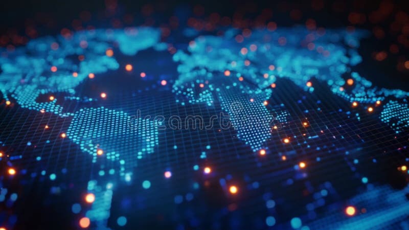 Digital World Map with Countries and Continents, News and International ...