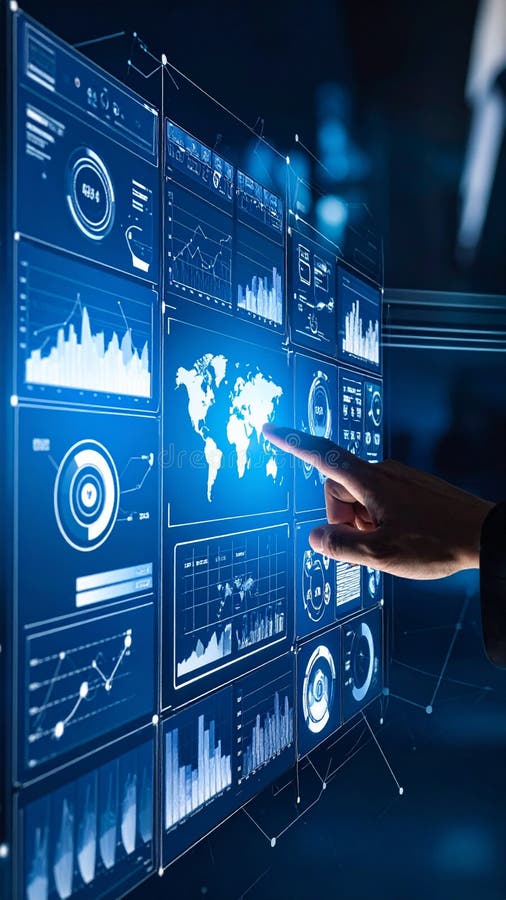 2,214 Futuristic Holographic Interface Digital Data Analytics Display ...