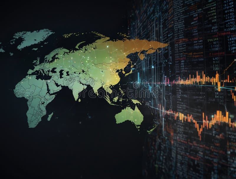 Global Network Data Visualization World Map with Digital Analytics AI ... Global Network Data Visualization World Map with Digital Analytics AI ...