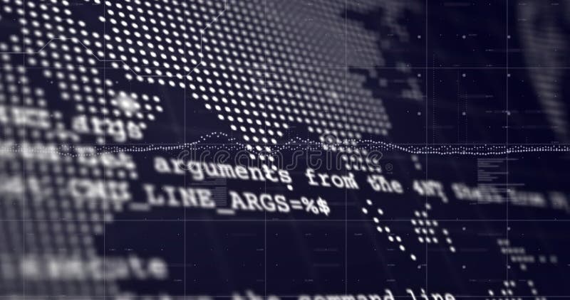 Digital World Map And Data Points Image Over Jp Software Text Stock Image Image Of Software
