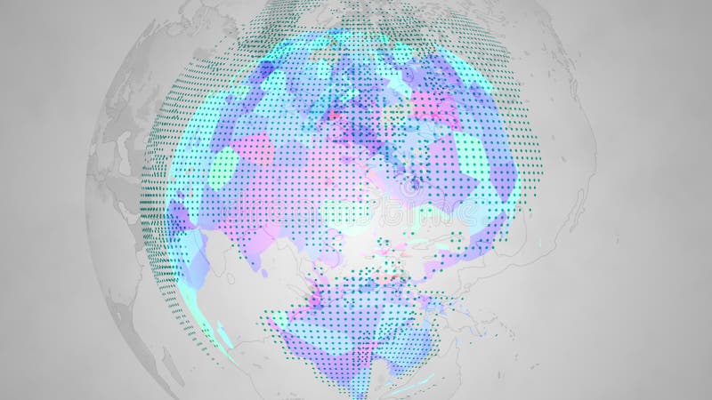 Digital world map stock illustration. Illustration of connect - 260128093