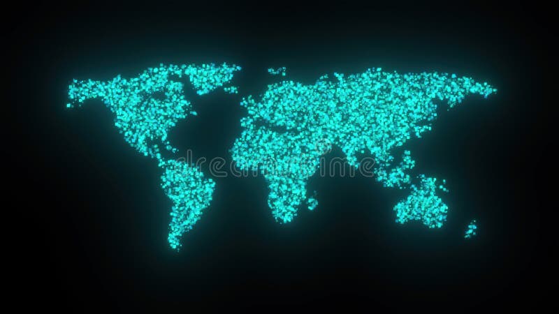 Digital world map stock illustration. Illustration of concept - 306993730