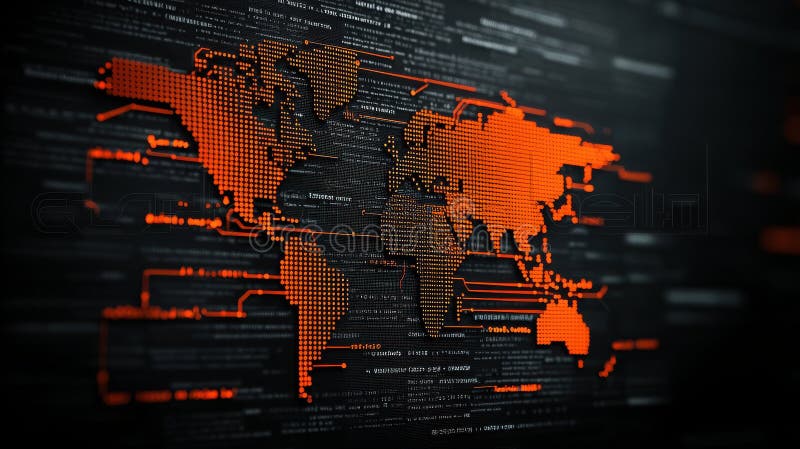 Binary Code Map Dark Digital Background Stock Illustrations – 837 Binary Code Map Dark Digital ...