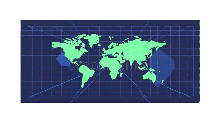 Digital World Map, Global Data Network, Cyberspace Representation. Vector Design Generative AI ...