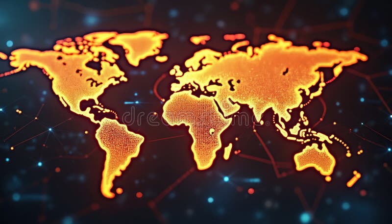 632 Glowing World Map Data Connection Network Visualization Stock Photos - Free & Royalty-Free ...