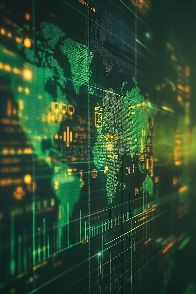 2,215 Glowing Digital World Map Visualization Stock Photos - Free ...