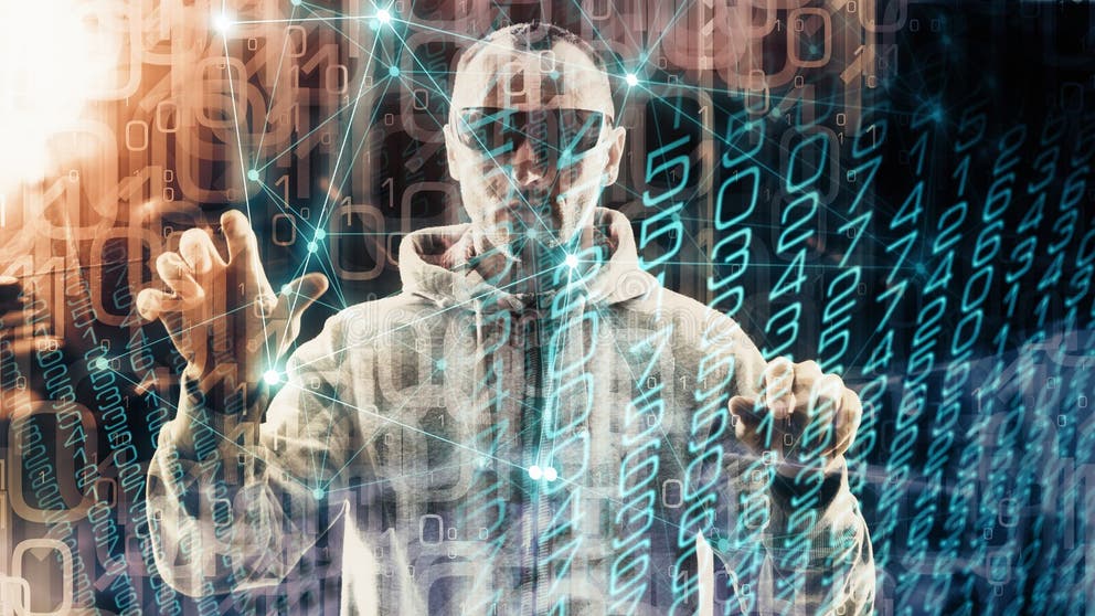 Digital World Neural Network Algorithm Digital Transformation Cyber Security Concept Stock