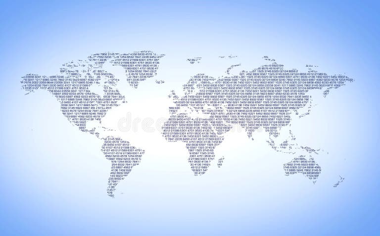 Digital world numbers stock illustration. Illustration of display ...