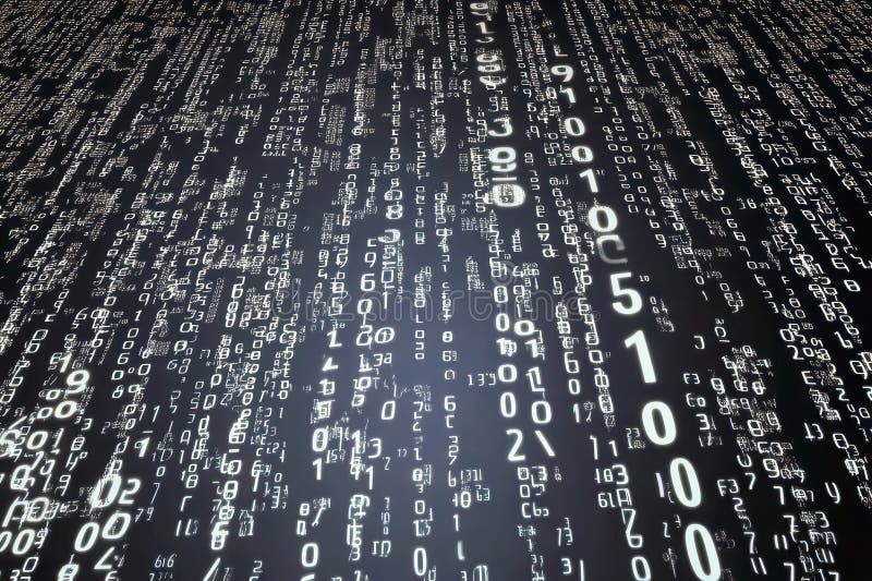 Digital World of Numbers Flows Endlessly in a Mesmerizing Pattern at ...