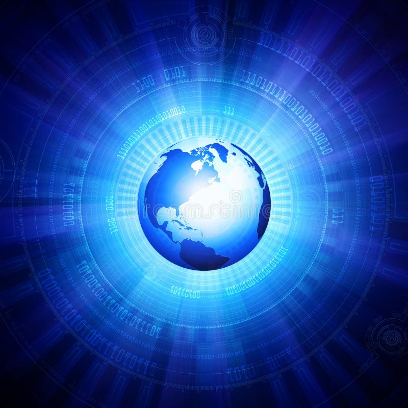 Digital world stock illustration. Illustration of bright - 56584515