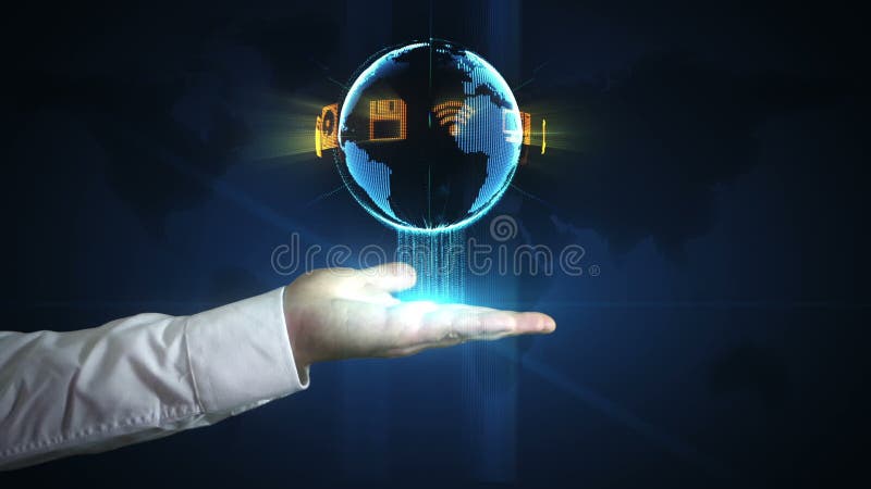 Digital World in Your Hands - Network Data at Your Fingertips Stock ...