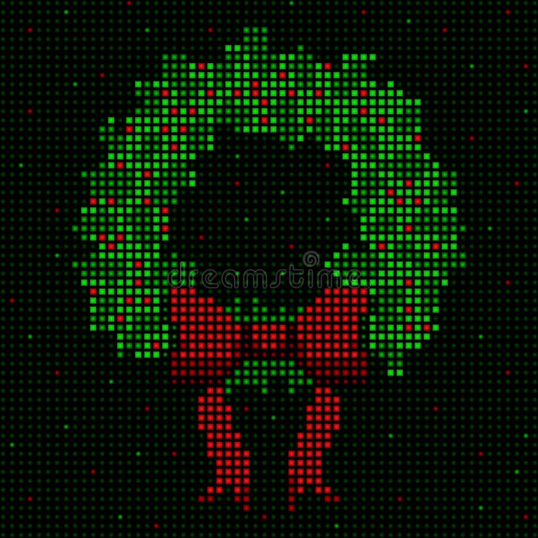 Digital Wreath Illustration Stock Vector - Illustration of grid ...