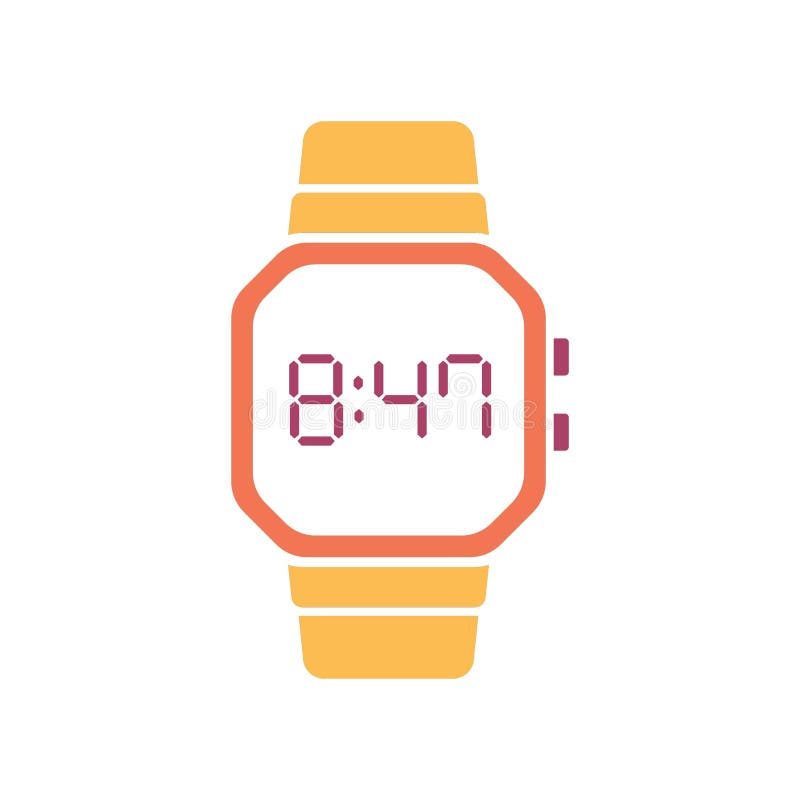Digital Wrist Watch. Vector Illustration Decorative Design Stock Vector ...