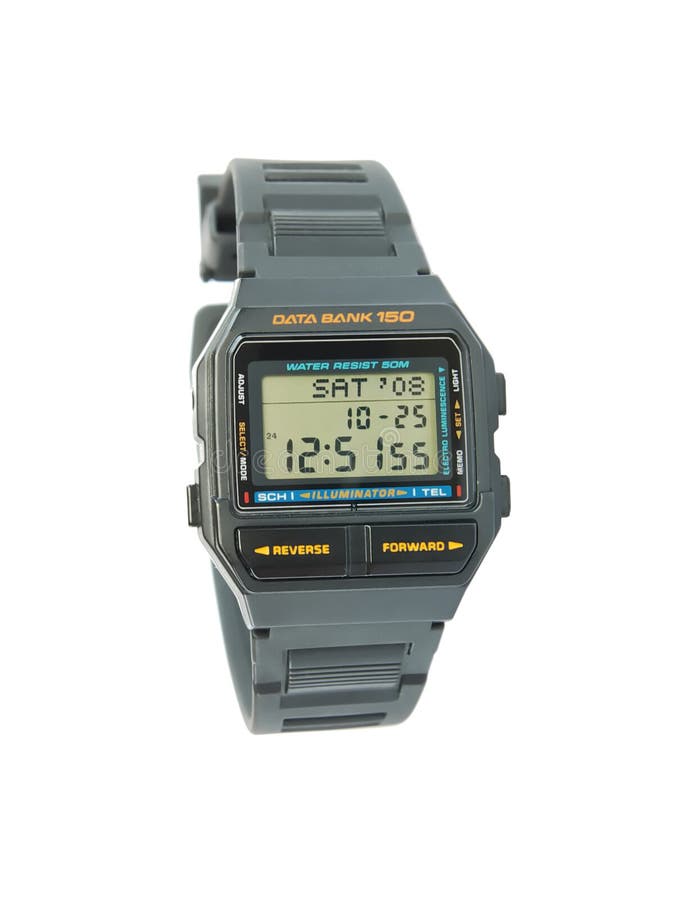 Digital wristwatch stock image. Image of detail, sport - 7121535