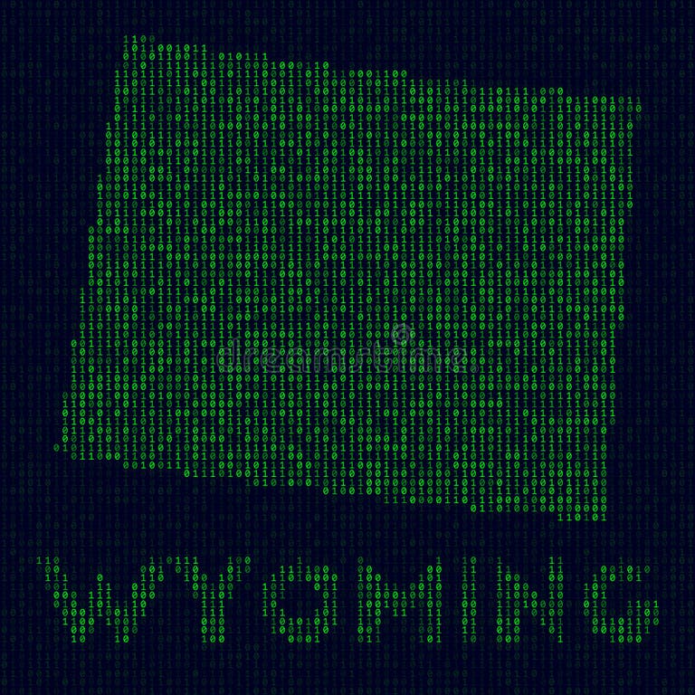 Digital Wyoming logo. stock vector. Illustration of land - 175768434