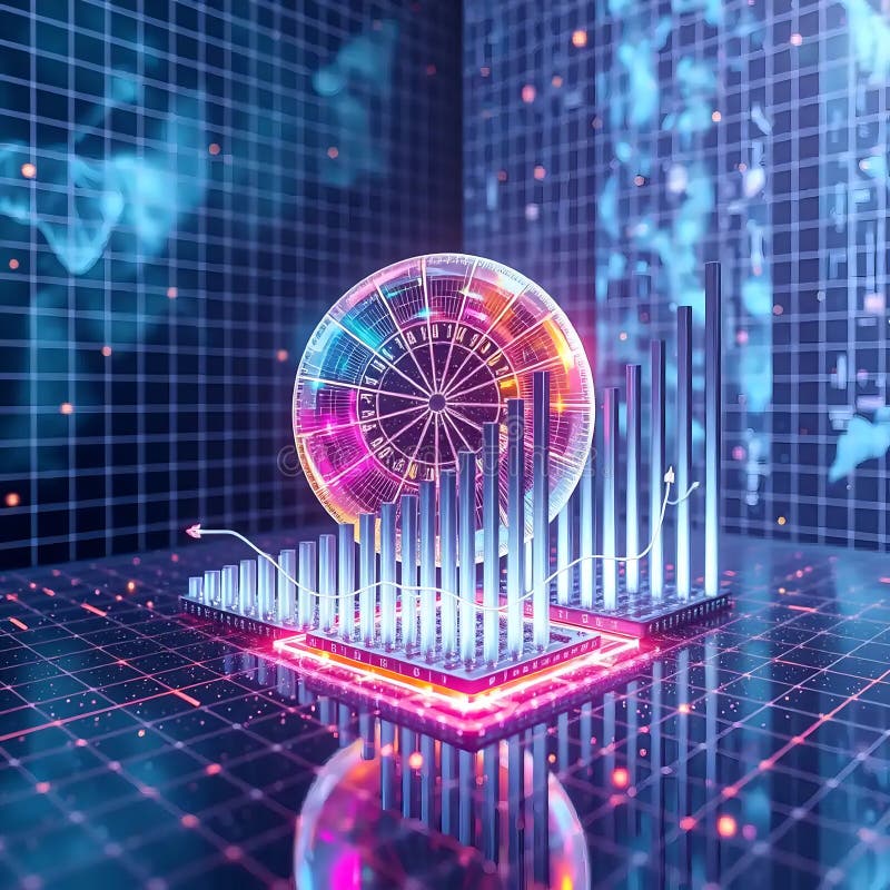 Digital Zodiac & Data Analytics Stock Illustration - Illustration of ...