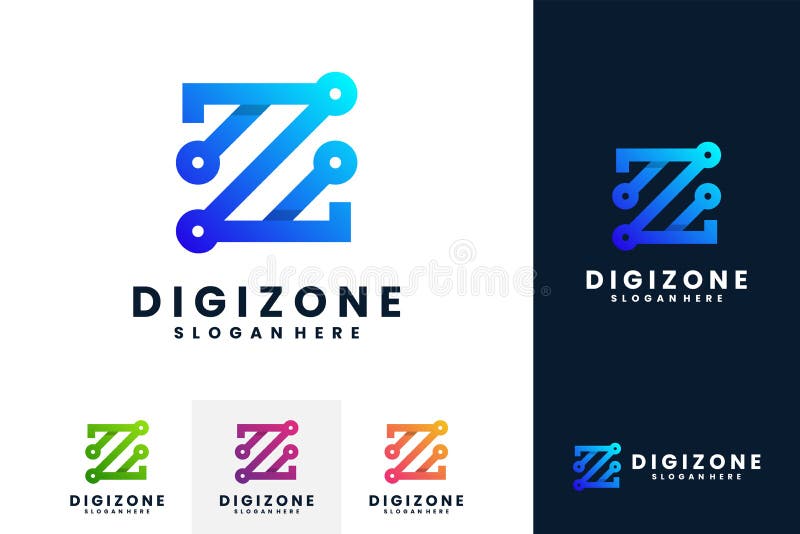 Digital Zone logo vector stock vector. Illustration of icon - 239089649