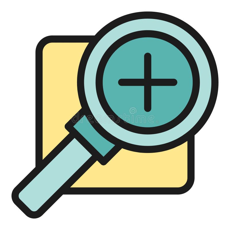 Digital Zoom Icon Vector Flat Stock Illustration - Illustration of ...