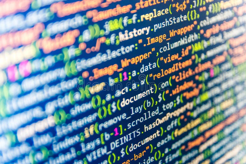 Digitale Binaire Gegevens Over Het Computerscherm Stock Afbeelding ...