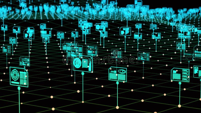 Digitale Datenspeicherung Und Management Des Internets Stock Abbildung ...