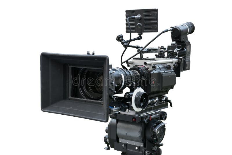 Digitale Filmcamera Die Op Wit Wordt Geïsoleerd Stock Afbeelding ...