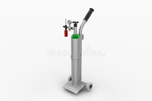 Digitale Illustratie Van Zuurstofcilinder Stock Illustratie ...