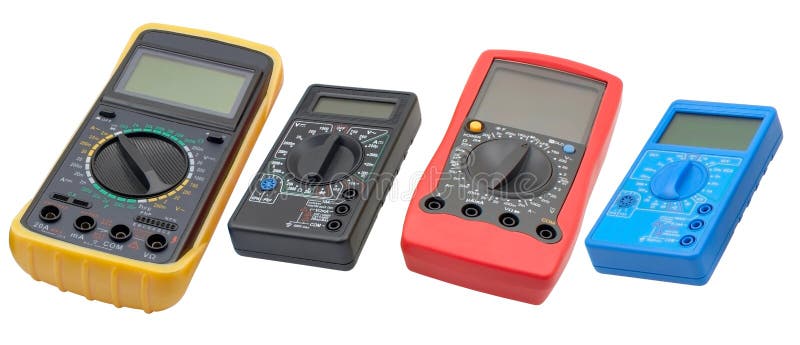 Digitale Multimeters Op Een Wit Stock Afbeelding - Afbeelding bestaande ...