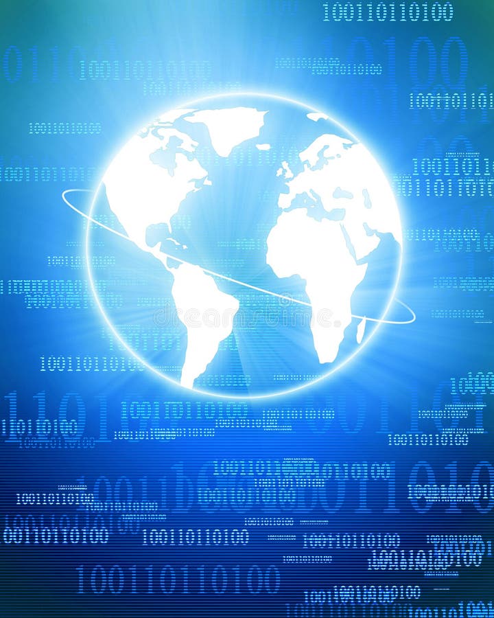 Binaire wereld stock illustratie. Illustration of land - 22729428