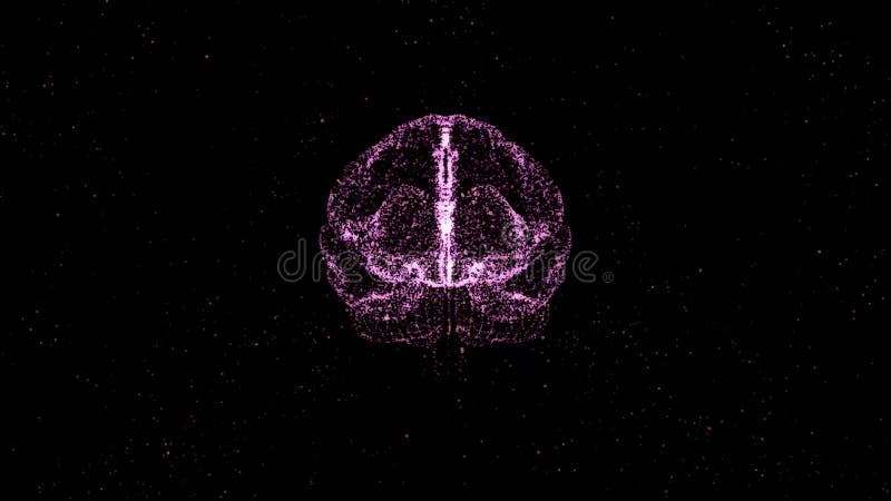 Purple Brain Shape Connection of Shining Particles Levitating Over ...