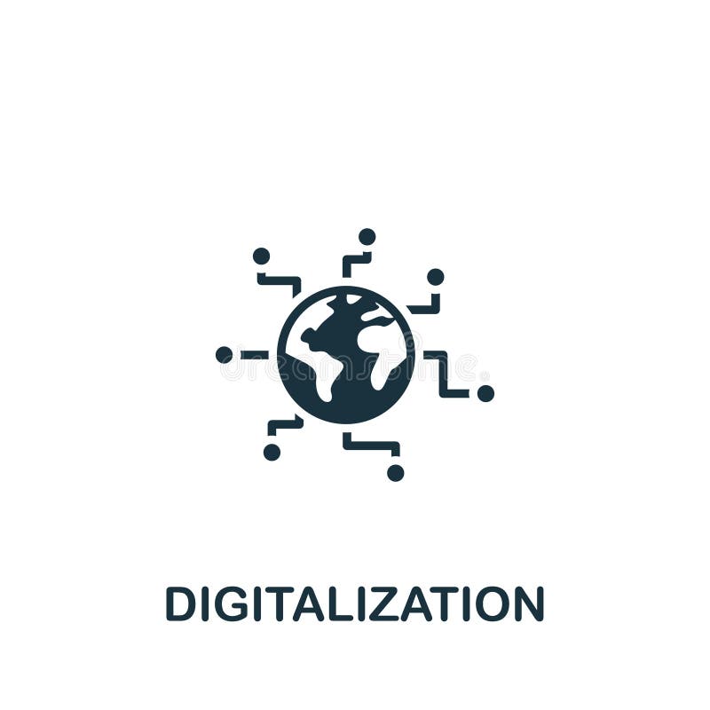 Digitalization Icon. Monochrome Simple Sign from Digitalization ...