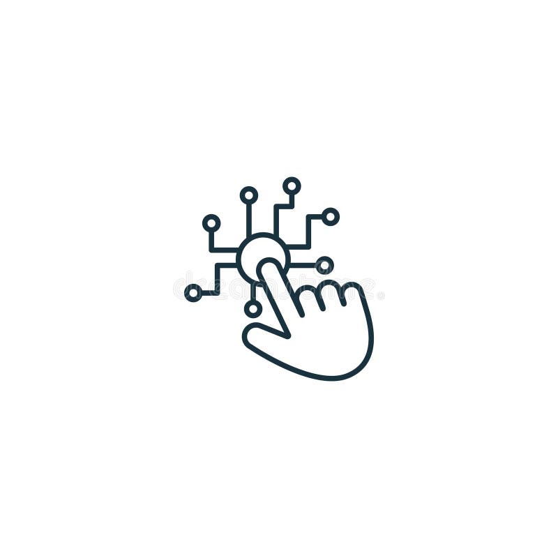 Digitalization Icon. Monochrome Simple Virtual Assistant Icon for ...