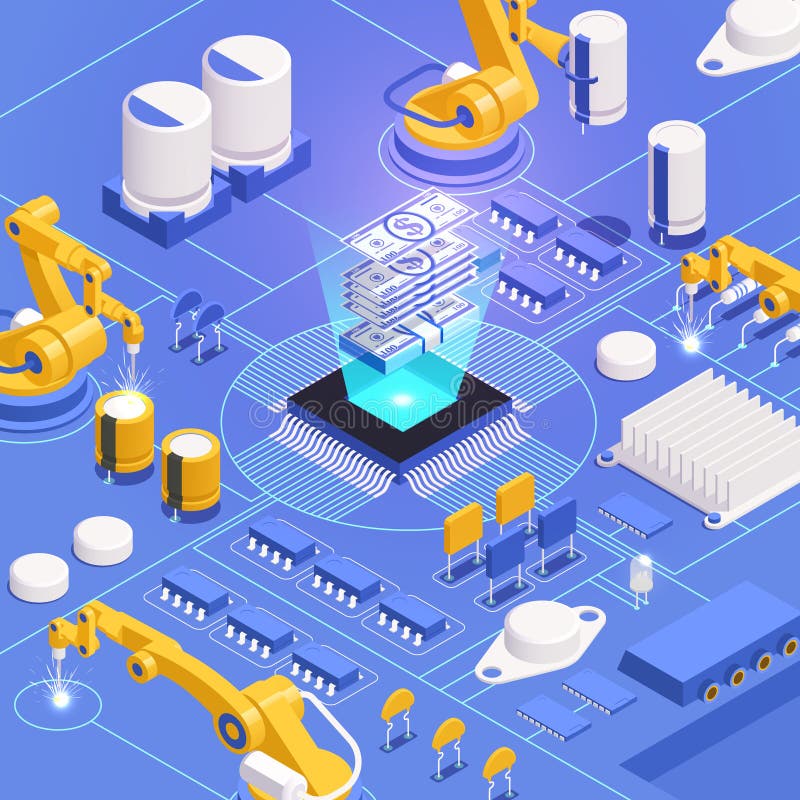 Digitalization Isometric Composition Stock Vector - Illustration of ... Digitalization Isometric Composition Stock Vector - Illustration of ...
