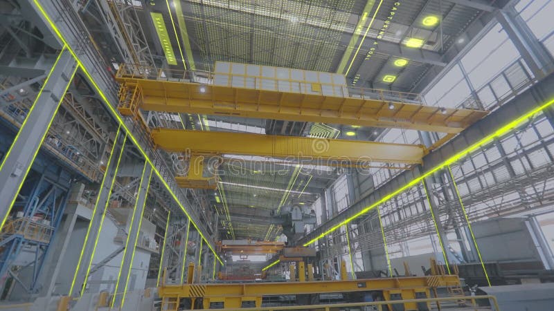 Digitalization of Production. Modern Factory Aerial View. Concept of a ...