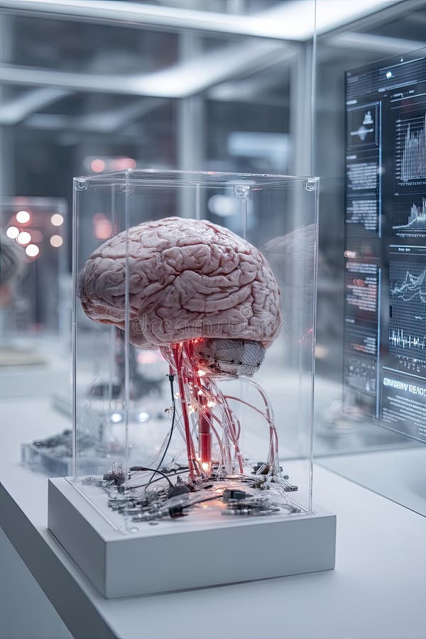 Digitalization Thinking Automation Brain Function Human Wires Sensors ...