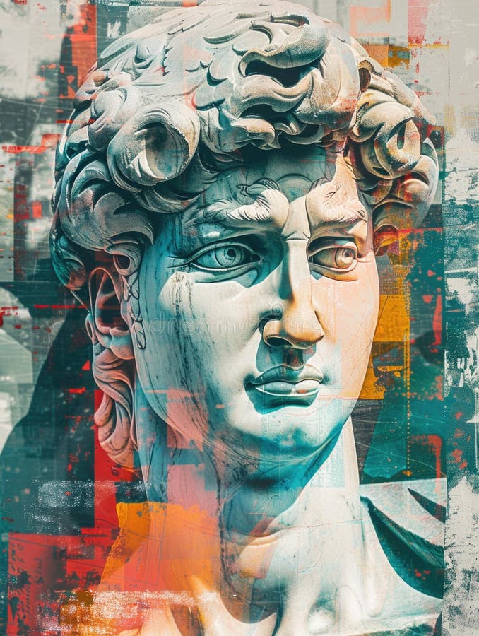 Digitalized Statue of David Stock Image - Image of michelangelo ...