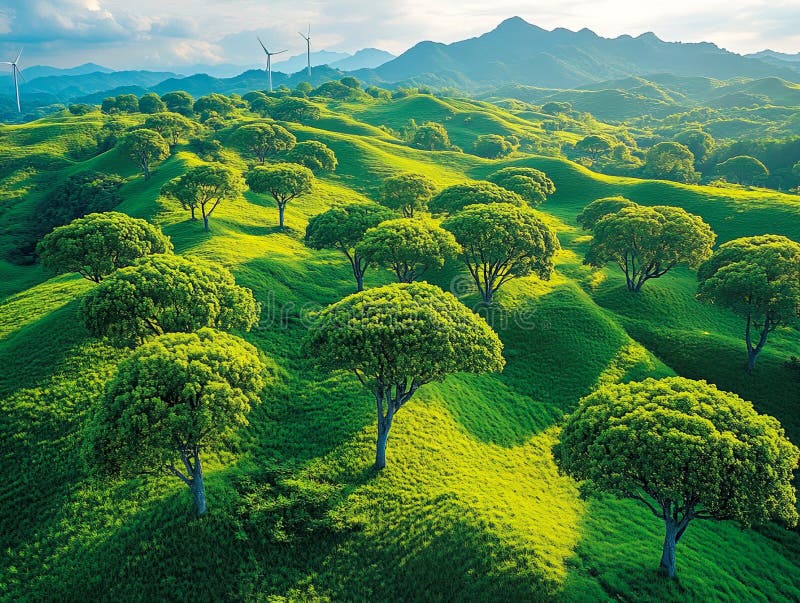 A Digitally Altered Image Featuring Surreal, Whimsical Trees Growing ...