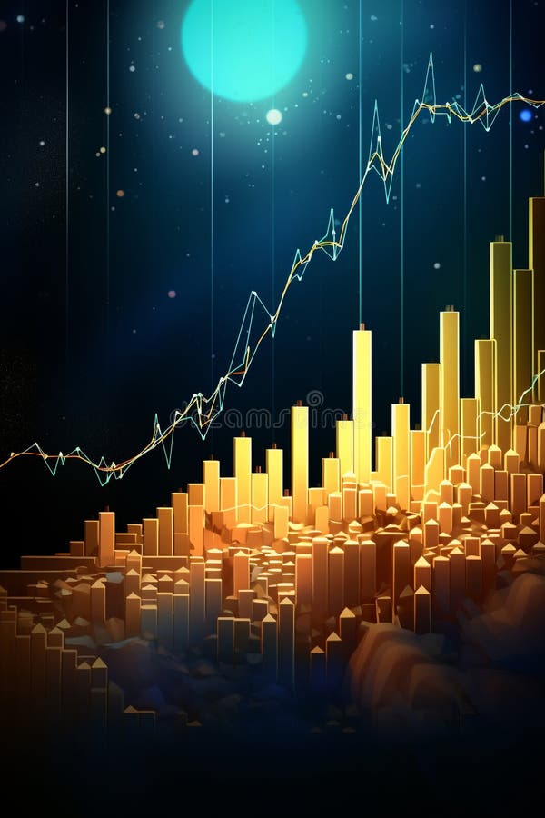 Digitally Crafted Image of Upward Trending Graph Signifying Bitcoin S ...