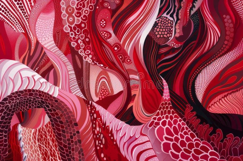 A Digitally Created Abstract Artwork Featuring Swirling Patterns and ...