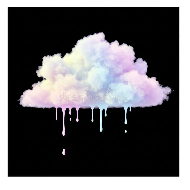 A Digitally Created Cloud with a Soft, Fluffy Texture Floats Against a ...
