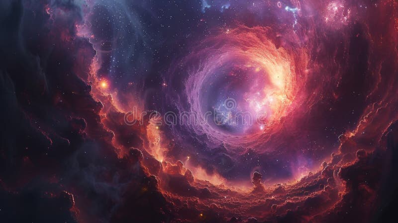 A Digitally Created Illustration of a Portal Surrounded by a Celestial ...