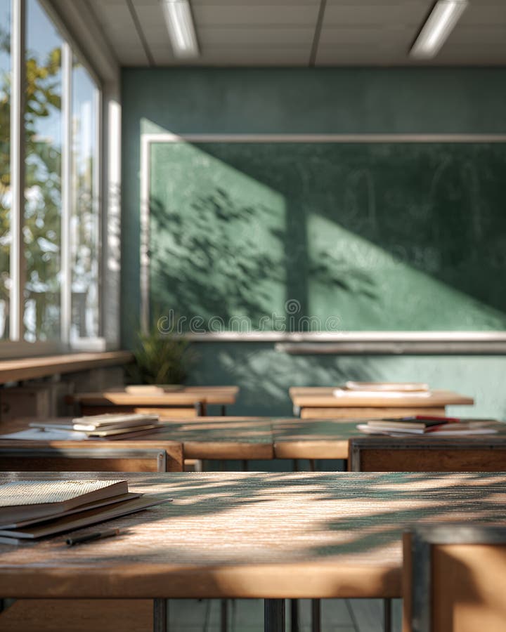 Photorealistic Modern Classroom Interior Stock Illustrations – 116 ...