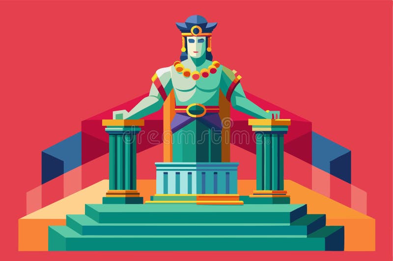 A Digitally Created Image of a Disproportionate Statue on a Platform ...